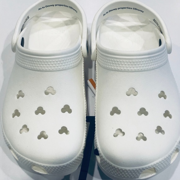 CROCS | Shoes | White Disney Crocs With Mickey Mouse Logo | Poshmark
